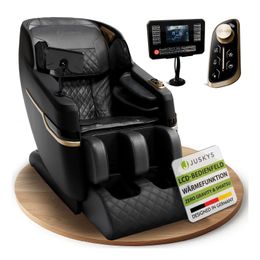Juskys Massagesessel Naxos mit LCD-Bedienung, Bluetooth, USB & Heizung &ndash; Schwarz