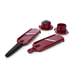 B&ouml;rner B&ouml;rner Multi Dicer & Slicer Gem&uuml;sereibe Obsthobel Minihobel Juliennehobel Zwiebelschneider d&uuml;nne Streifen Obst- und Gem&uuml;sehobel rot/schwarz