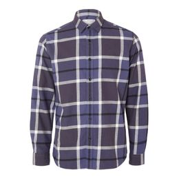 Selected Hemd 'REGOWEN' Herren Gr&ouml;&szlig;e XXL indigo / dunkellila / wei&szlig;
