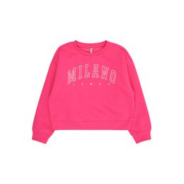 Only Mini Sweatshirt M&auml;dchen Gr&ouml;&szlig;e 110 magenta / wei&szlig;