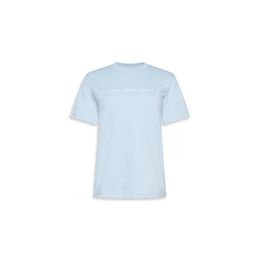 Calvin Klein Jeans T-Shirt Damen Gr&ouml;&szlig;e L hellblau / wei&szlig;