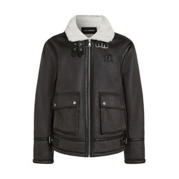 K by KARL LAGERFELD Karl Lagerfeld Jacke Damen Gr&ouml;&szlig;e L dunkelbraun / wei&szlig; Winterjacke