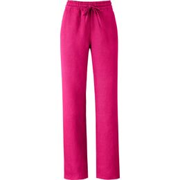 Heine Witt Damen Leinenhose mit weitem Bein, pink, Gr&ouml;&szlig;e 46