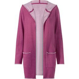 WITT Damen Longstrickjacke in offener Form, erika-meliert, Gr&ouml;&szlig;e 40