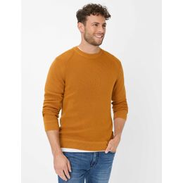 Brax Herren Strickpullover Style ROY pumpkin, dunkelgelb, Gr. XL