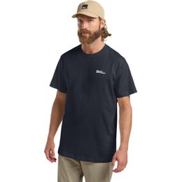 Jack Wolfskin Herren T-Shirt "ESSENTIAL T M", blau, Gr. S, Obermaterial: 100% Baumwolle, Shirts, weiches, klassisches T-Shirt aus atmungsaktiver