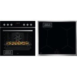 AEG Elektro-Herd-Set "HH24HSPI", Energieeffizienz: A+ (A+++-D), schwarz, Herdsets, AirFry, Pyrolyse, LED-Touch, 4 flexible Kochzonen, Made in Germany, Topseller