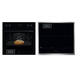 AEG Elektro-Herd-Set "OO70HSPID", Energieeffizienz: A++ (A+++-D), schwarz, Herdsets, Kochassistent,Pyrolyse, Kerntemperatursensor, Auszüge, Made in Germany