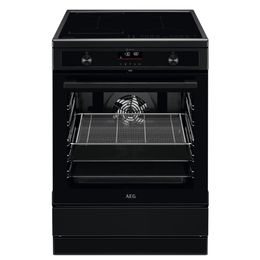 AEG Induktions-Standherd "CIB6499APB", Energieeffizienz: A (A+++-D), schwarz (matt schwarz), Herdsets, Pyrolyse, Bridge, Softclosing, Hob²Hood, MaxiSense für alle Topfgrößen