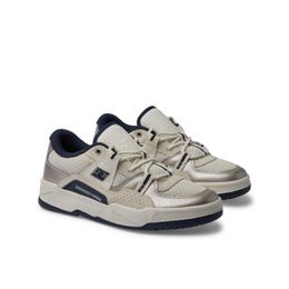 Sneaker DC Shoes "Construct", Damen, Gr. 6,5(37,5), wei&szlig; (wei&szlig;, wei&szlig;, champagne), Obermaterial:54.6% Leder, 20.9% Synthetikmaterial, 25.5% Microfaser;, Schuhe Sneaker