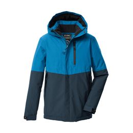Funktionsjacke Killtec "KOW 222 BYS JCKT", Jungen, Gr. 152, azur, Obermaterial: 100% Polyester;Obermaterial 2: 100% Polyester;Futter: 100% Polyester;Füllung: 100% Polyester, Jacken, Wind- u. wasserdichte Kinderjacke mit Fleece, reflektierender Print