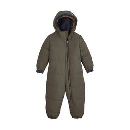 Overall "FIOW 20 MNS QLTD ONPC", Jungen, Gr. 122/128, Normalgrößen, grün (schlamm), Obermaterial: 100% Polyester;Futter: 100% Polyester;Füllung: 100% Polyester, FIRST INSTINCT BY Killtec, Overalls, Steppoverall mit Kapuze, 10.000 mm Wassersäule, Teddyfell innen