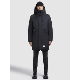 Kurzmantel Khujo "HANT", Herren, Gr. L, dunkelblau, Web, 100% Polyester, unifarben, loose fit ca. Mitte Oberschenkel, Raglan&auml;rmel elastischer Bund mit Windstopper, M&auml;ntel Kurzmantel