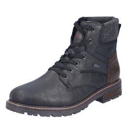 Winterstiefelette Rieker, Herren, Gr. 43, schwarz (schwarz, grau), Lederimitat, Schuhe Winterstiefelette, mit Schaftpolsterung