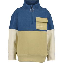 Sweater Blue Seven "Blue Seven Sweatshirt", Jungen, Gr. 128, 5390, ocean, 80% Baumwolle, 20% Polyester, normal normal, ohne Ausschnitt, gerader Abschluss, Sweatshirts