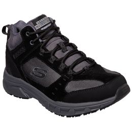 Schnürboots Skechers "OAK CANYON IRONHIDE", Herren, Gr. 44, schwarz, Leder, Sportlich, Schuhe, mit Memory Foam