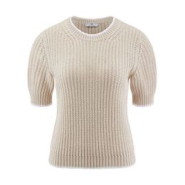 Peter Hahn - Rundhals-Pullover, beige, Gr. 44 / L - Baumwolle