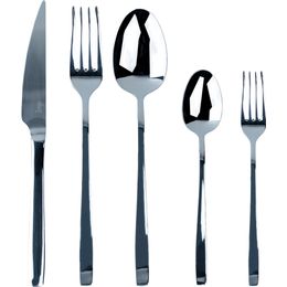 Silwy Reisebesteck-Set Edelstahl 5-tlg. + Etui - Campingbesteck