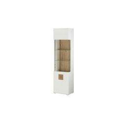 Primo Vitrine Topeka weiß Maße (cm): B: 55 H: 209 T: 38.0 » Möbel Kraft