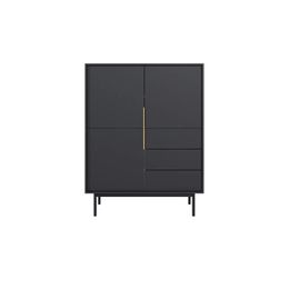 M&ouml;bel Kraft Highboard schwarz Ma&szlig;e (cm): B: 104 H: 139,5 T: 39.0 &raquo; M&ouml;bel Kraft
