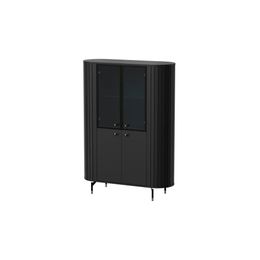 M&ouml;bel Kraft Vitrine schwarz Ma&szlig;e (cm): B: 112 H: 155 &raquo; M&ouml;bel Kraft
