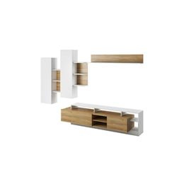 M&ouml;bel Kraft Wohnwand holzfarben Ma&szlig;e (cm): B: 260 H: 171 &raquo; M&ouml;bel Kraft