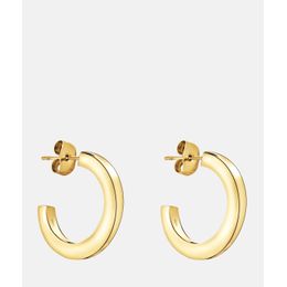 Paar Creolen Liebeskind Berlin "Schmuck Geschenk Edelstahl Ohrringe The Love Bond", gold (gelbgoldfarben), Ohrringe, Damen, Edelstahl