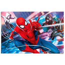 Poster Reinders "Marvel Spiderman - Peter, Miles & Gwen", blau (farbe bild(er): blau), B:91,5cm H:61cm T:0,1cm, Bilder
