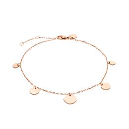 Fußkette Liebeskind Berlin "Schmuck Geschenk Edelstahl Körperschmuck The Organic Treasure", rosa (roségoldfarben), Fußketten, Edelstahl