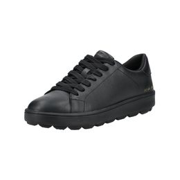 Sneaker Geox "Geox Sneaker Leder", Damen, Gr. 37, schwarz, Leder, Schuhe