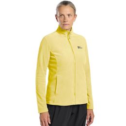 Fleecejacke Jack Wolfskin "TAUNUS FZ W", Damen, Gr. M (38/40), lemonice, Oberstoff: 100% POLYESTER ; Futter: 100% POLYESTER, Jacken