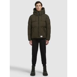 Steppjacke Khujo "BELA MATT", Herren, Gr. XL, gr&uuml;n (dunkelgr&uuml;n), 100% Polyester, unifarben, regular fit h&uuml;ftlang, Jacken Steppjacke