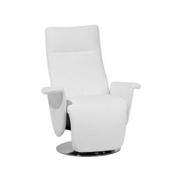 Beliani Fernsehsessel PRIME in Weiß/Silber - (W) 82 x (H) 113 x (L) 80 cm | Gr.: onesize