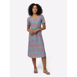Sieh an! Kleid in aqua-grapefruit-bedruckt | Gr.: 44