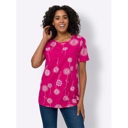 Sieh an! Longshirt in pink-wei&szlig;-bedruckt | Gr.: 40