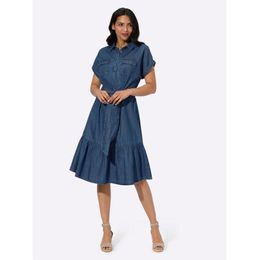 Sieh an! Jeans-Kleid in blue-stone-washed | Gr.: 48