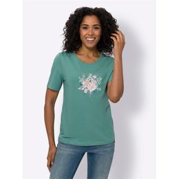 Sieh an! Kurzarm-Shirt in jade-taubenblau | Gr.: 44