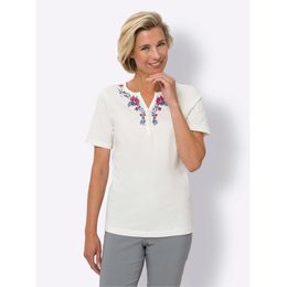 Sieh an! Kurzarm-Shirt in ecru-rot | Gr.: 48
