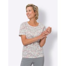 Sieh an! Kurzarmshirt in ecru-hortensie-bedruckt | Gr.: 50