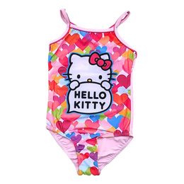Badeanzug Hello Kitty Herzen in Rosa | Gr.: 98