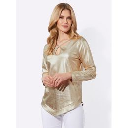 Sieh an! Longshirt in goldfarben | Gr.: 48