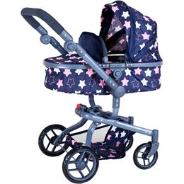 KNORRTOYS Kombi-Puppenwagen »Boonk - star blue pink« star blue pink