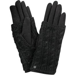 Capelli New York Strickhandschuhe 1 Paar, mit elegantem Zopfmuster black