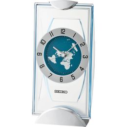 Seiko Tischuhr »Globus, QXG152S« Quarzuhr, Wohnzimmer, Esszimmer, Arbeitszimmer, Büro, Acrylglas silberfarben-trransparent 0 Dekorative Tischuhr