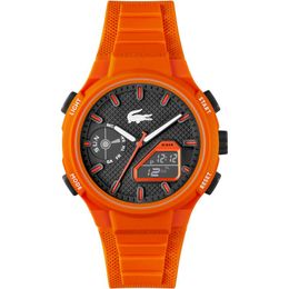 Lacoste Chronograph »LC33« Armbanduhr, Herrenuhr, Silikonarmband, analog, digital orange Sportiver Herrenchronograph