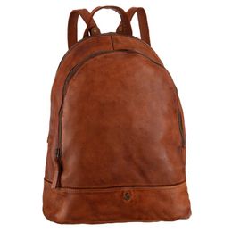 Harbour 2nd Cityrucksack »Meghan« aus Leder mit typischen Marken-Anker-Label und Schmuckanhänger charming cognac B/H/T: 27 cm x 30 cm x 13 cm...
