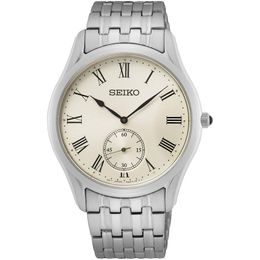 Seiko Quarzuhr Armbanduhr, Damenuhr, Herrenuhr, Edelstahlarmband, Saphirglas silberfarben Zeitlose Armbanduhr für Sie & Ihn