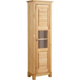 Home Affaire Vitrine &raquo;Rauna Vitrinenschrank, Stauraumchrank&laquo; H&ouml;he 180 cm, aus massiver Kiefer, FSC -zertifiziert beige