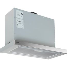 AEG Flachschirmhaube &raquo;DPS3640AM&laquo; Abluft- und Umluftbetrieb, LED-Leuchtstreifen, 3 Leistungsstufen grau Zuverl&auml;ssiger Motor: F&uuml;r saubere Luft