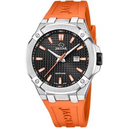 Jaguar Quarzuhr »Executive« Armbanduhr, Herrenuhr, Saphirglas, Swiss Made, bis 10 bar wasserdicht orange-schwarz Geschmackvolle Herrenarmbanduhr
